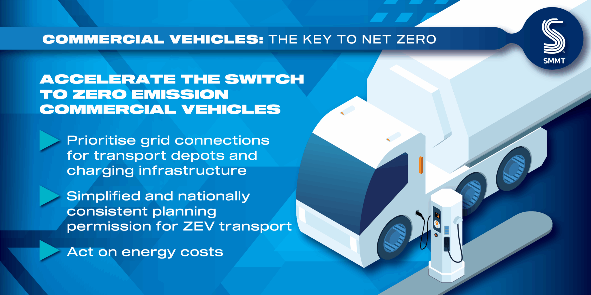 Commercial vehicle charging gridlock must ease to deliver net zero nation - SMMT